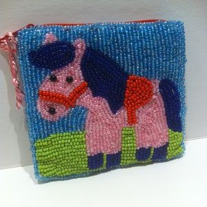 Bags | Beaded Pony Coin Purse | Poshmark